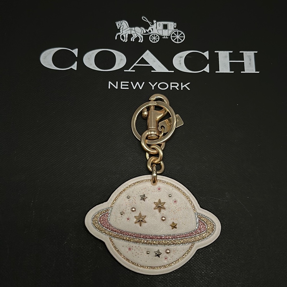 Coach X Nasa Saturn Planet Space Leather Bag Charm Ke… - Gem